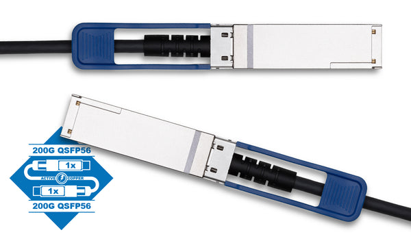 MSA Compliant 200GBase ACC QSFP56 to QSFP56 Active Copper Cable ...